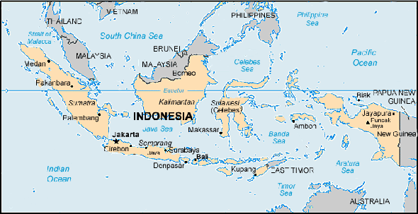 Indonésie Carte Géographique